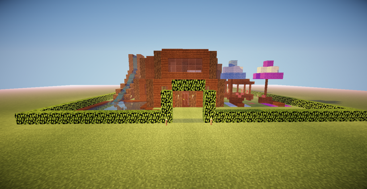 Dark Oak 2 Story House! ThePixelPack Minecraft Map