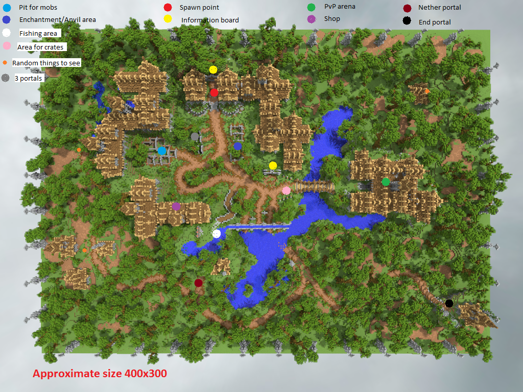 Faction / Survival spawn area - Ordelia Minecraft Map