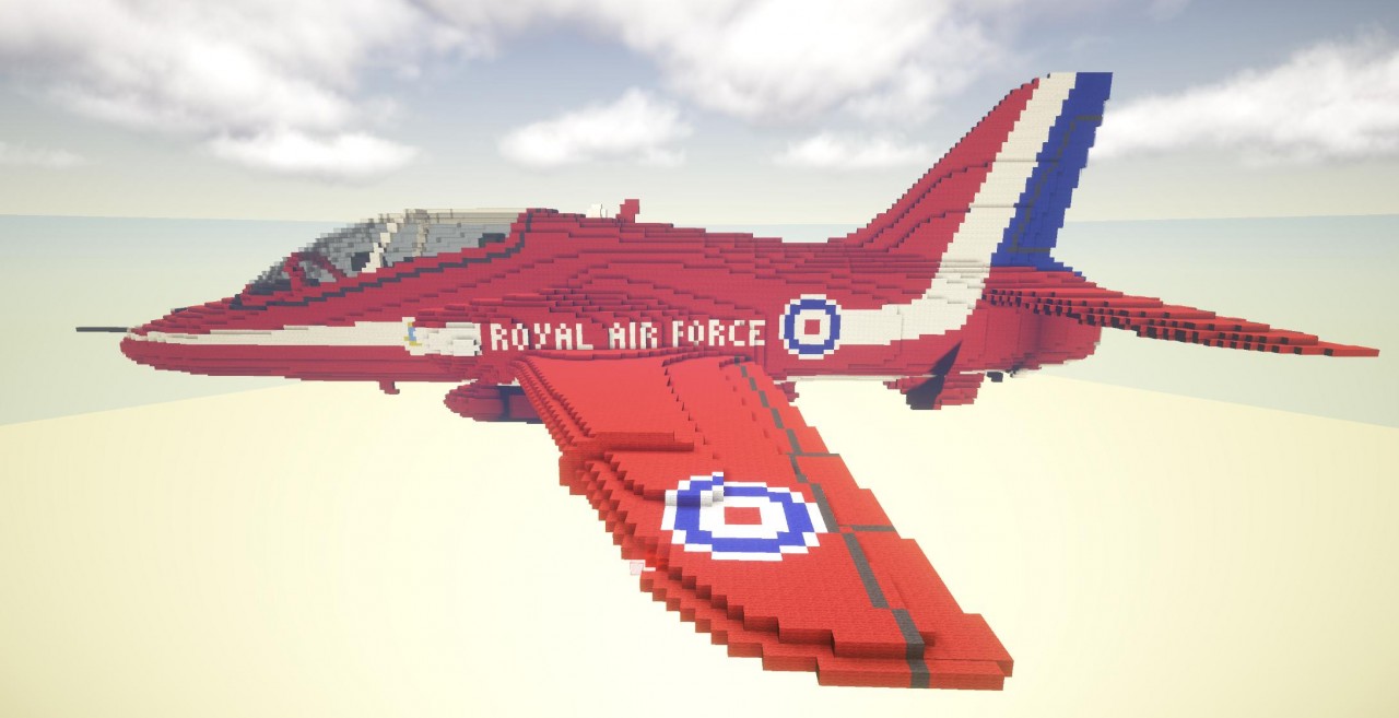 Minecraft Plane 20/1 BAE Hawk Red Arrows Minecraft Map