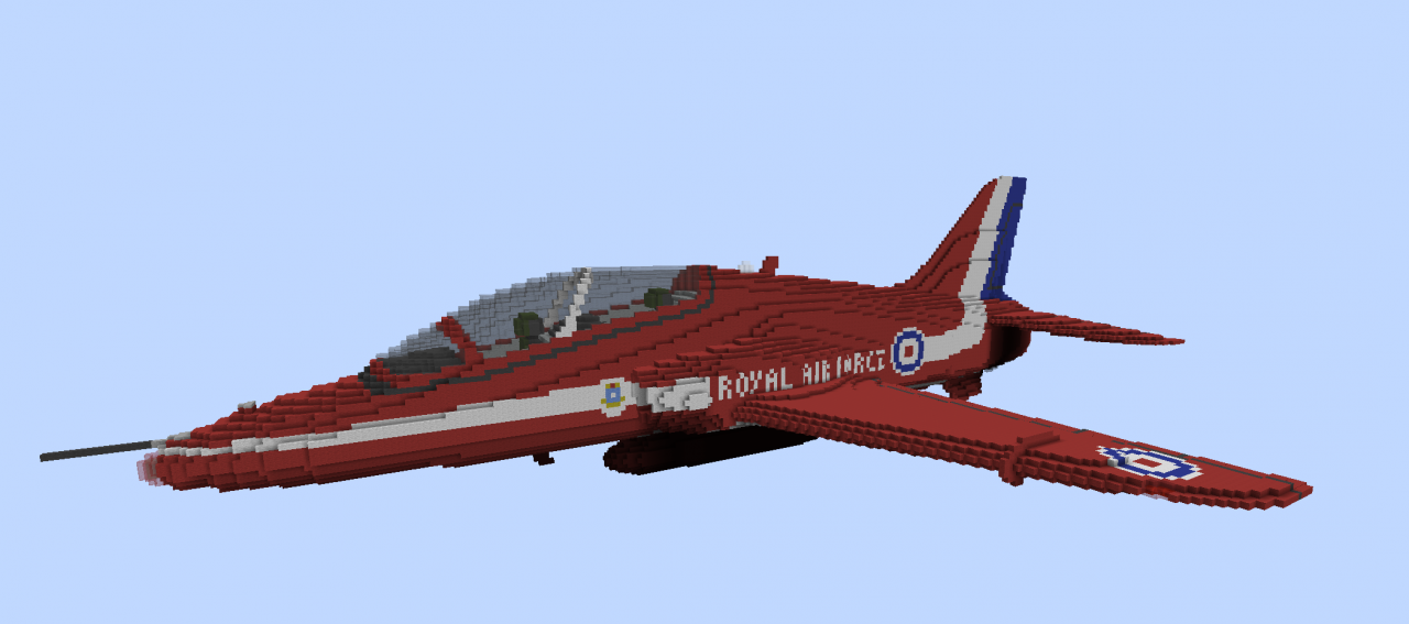Minecraft Plane 20/1 BAE Hawk Red Arrows Minecraft Map