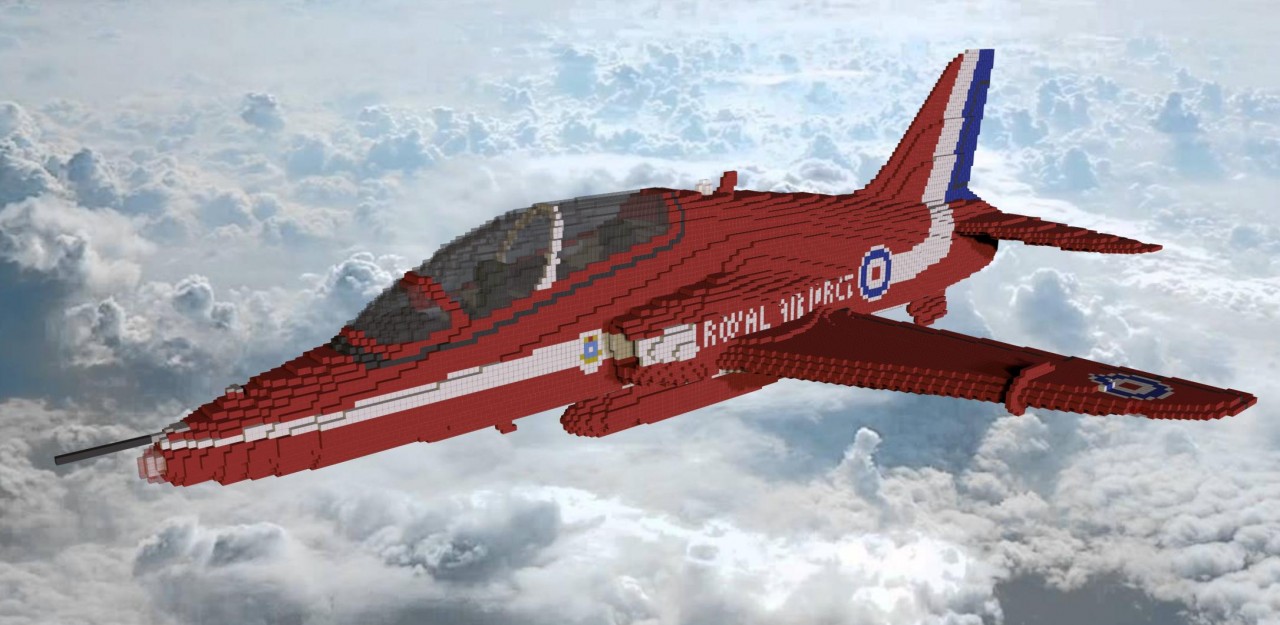 Minecraft Plane 20/1 BAE Hawk Red Arrows Minecraft Map