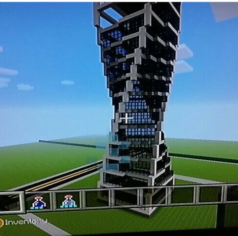 180 Degree Twisted Skyscraper Minecraft Map