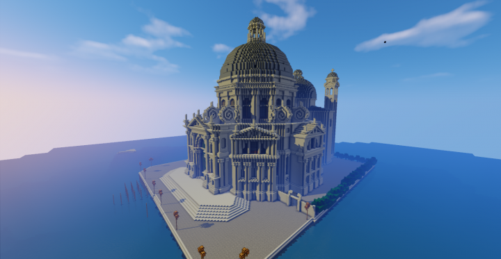 Baroque church based on Santa Maria della Salute (Venezia) Minecraft Map