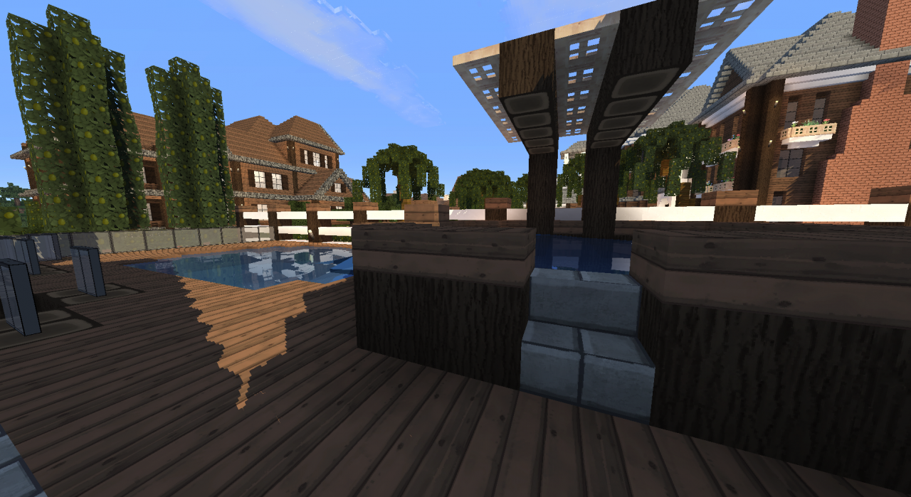 Symmetrical Town Houses Minecraft Map