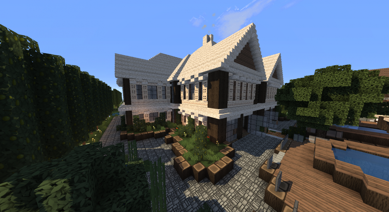 Symmetrical Town Houses Minecraft Map