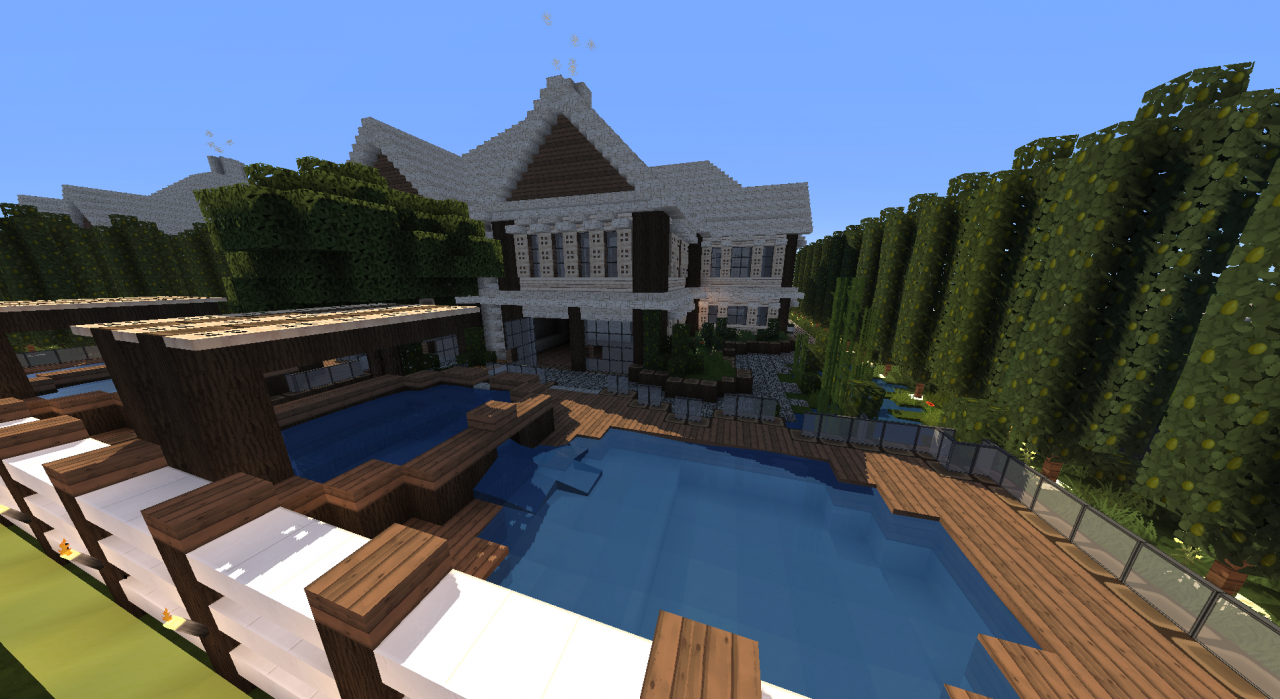 Symmetrical Town Houses Minecraft Map