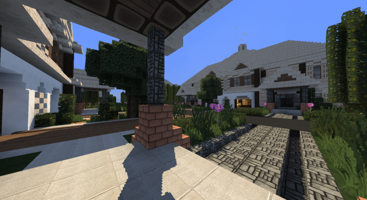 Symmetrical Town Houses Minecraft Map