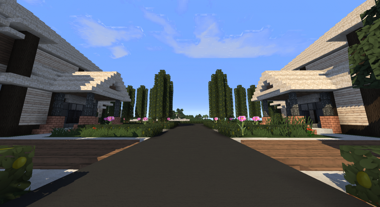 Symmetrical Town Houses Minecraft Map