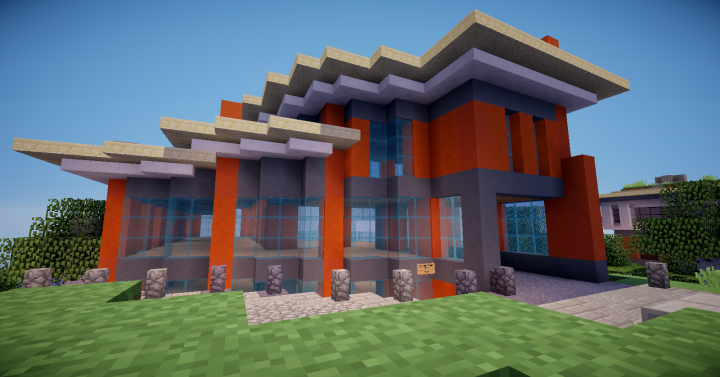 Eurekan Modern Home "Orange" Minecraft Map