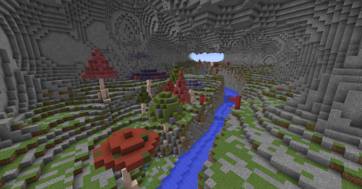 City in the vulcan Minecraft Map