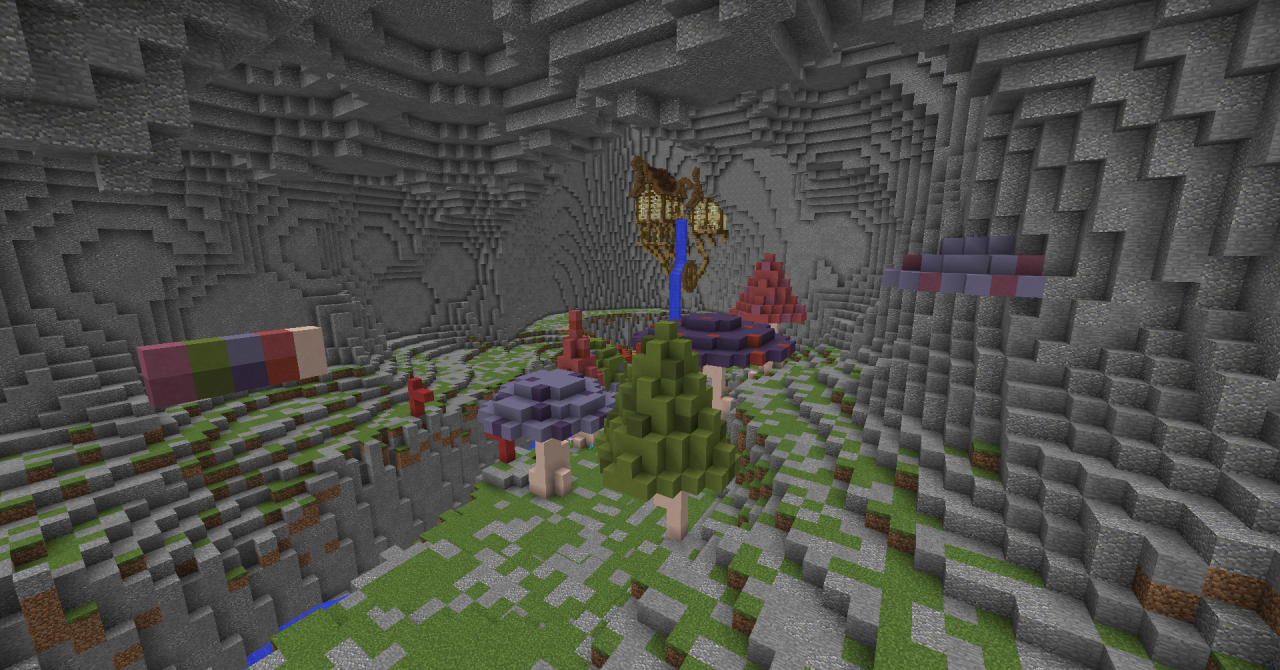 City in the vulcan Minecraft Map