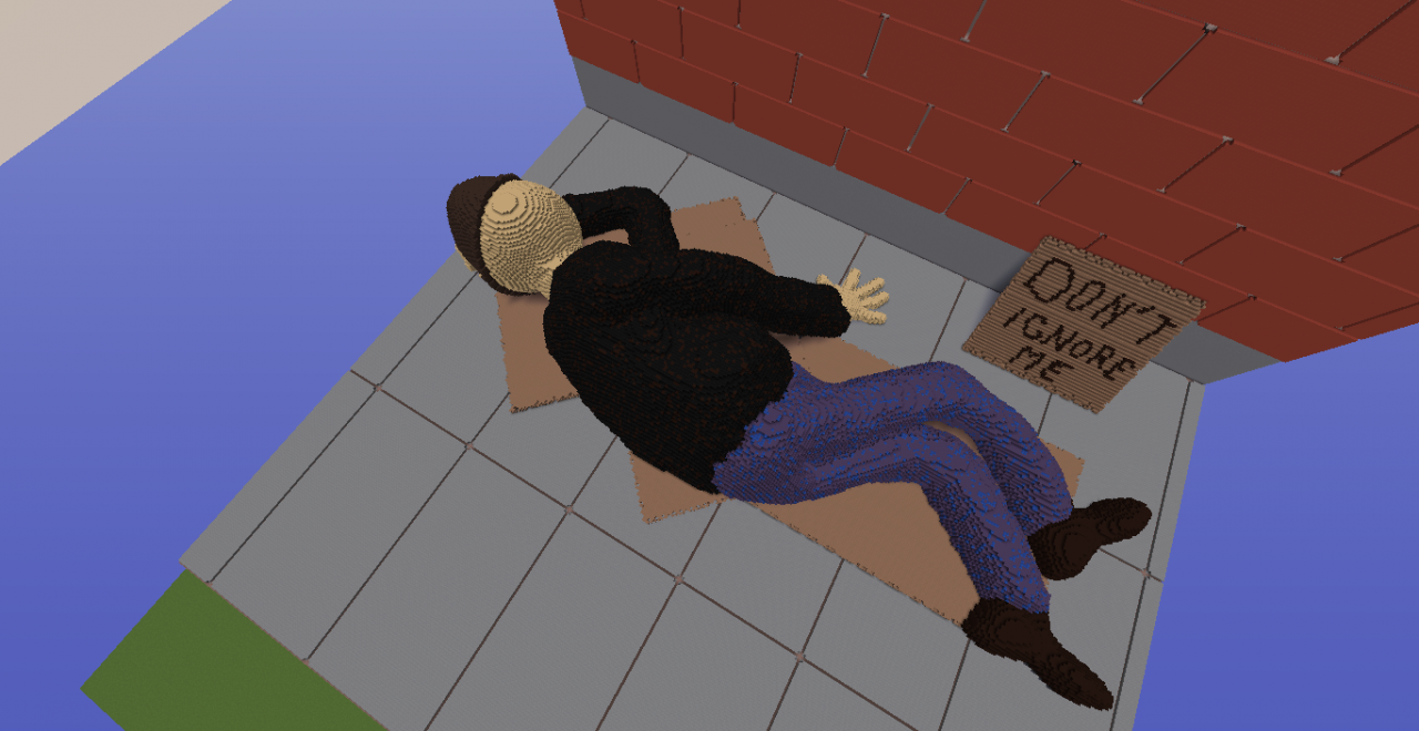 Homeless but stay human Minecraft Map