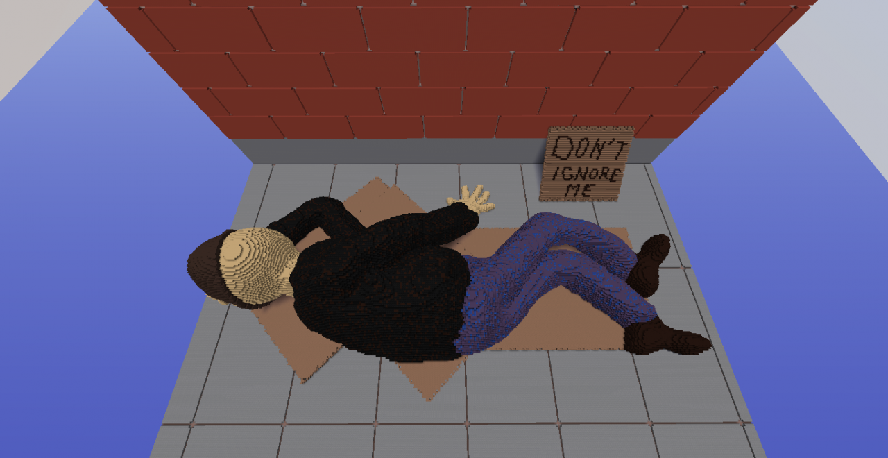 Homeless but stay human Minecraft Map