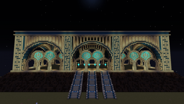 Elevated railway station Minecraft Map