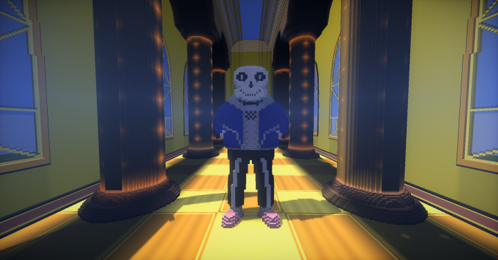 Undertale- Sans in the Judgement Hall Minecraft Map