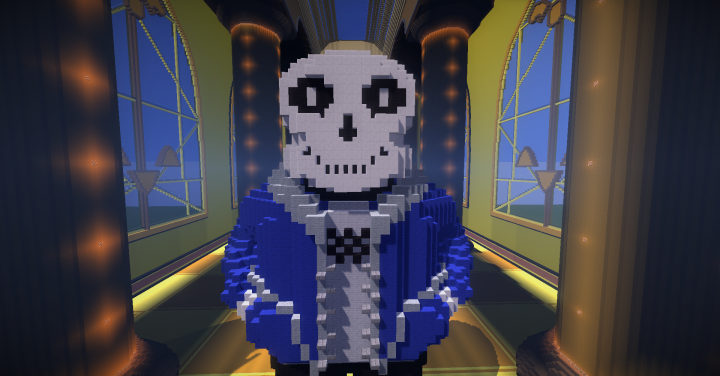 Undertale- Sans in the Judgement Hall Minecraft Map