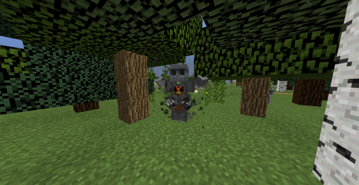 Stone golem boss fight in two commands Minecraft Map