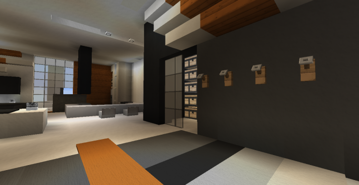 Modern orange house | Alaska Minecraft Map