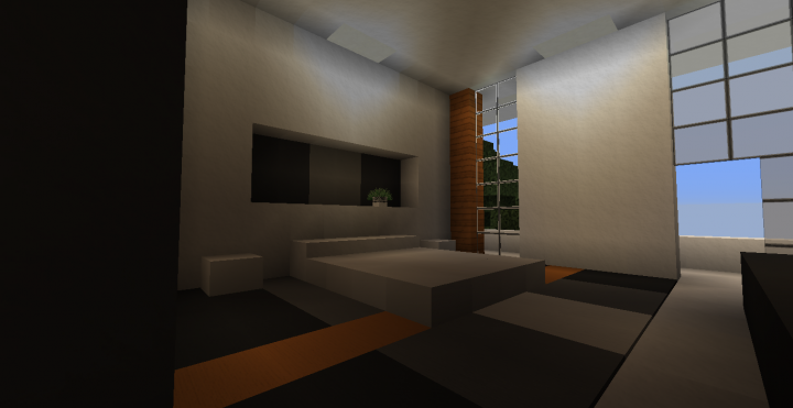 Modern orange house | Alaska Minecraft Map