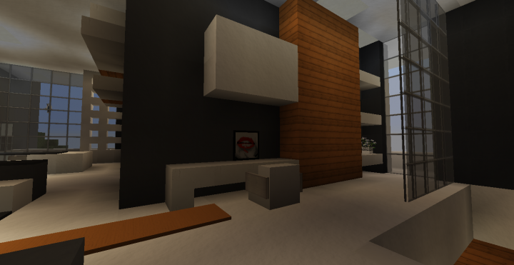 Modern orange house | Alaska Minecraft Map