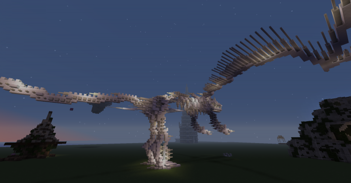 Skeletal dragon Minecraft Map