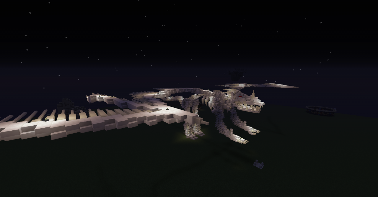 Skeletal dragon Minecraft Map