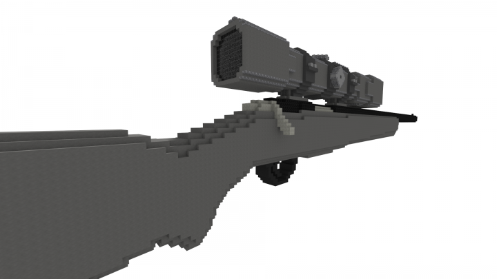 US Sniper Rifle - M24 [ 300:1 Scale ] Minecraft Project