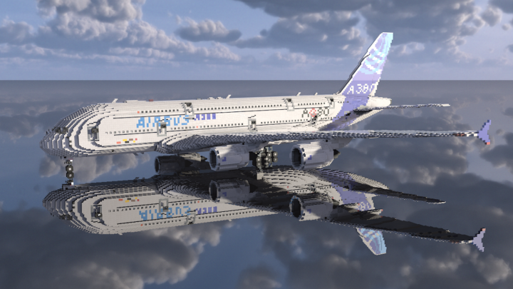 3:1 scale Airbus A380 Minecraft Map
