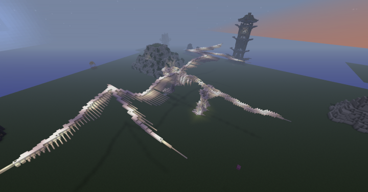 Skeletal dragon Minecraft Map