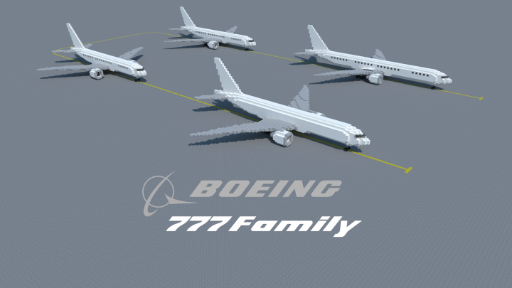Boeing 777 family Minecraft Map