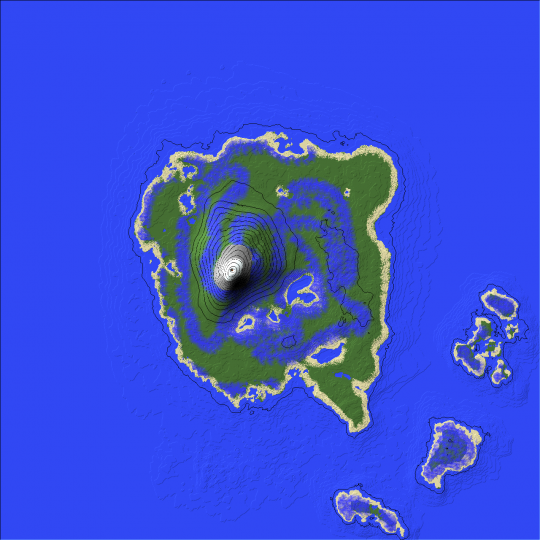 Custom Terrain - Tropical Hawaiian-Like Islands Minecraft Map