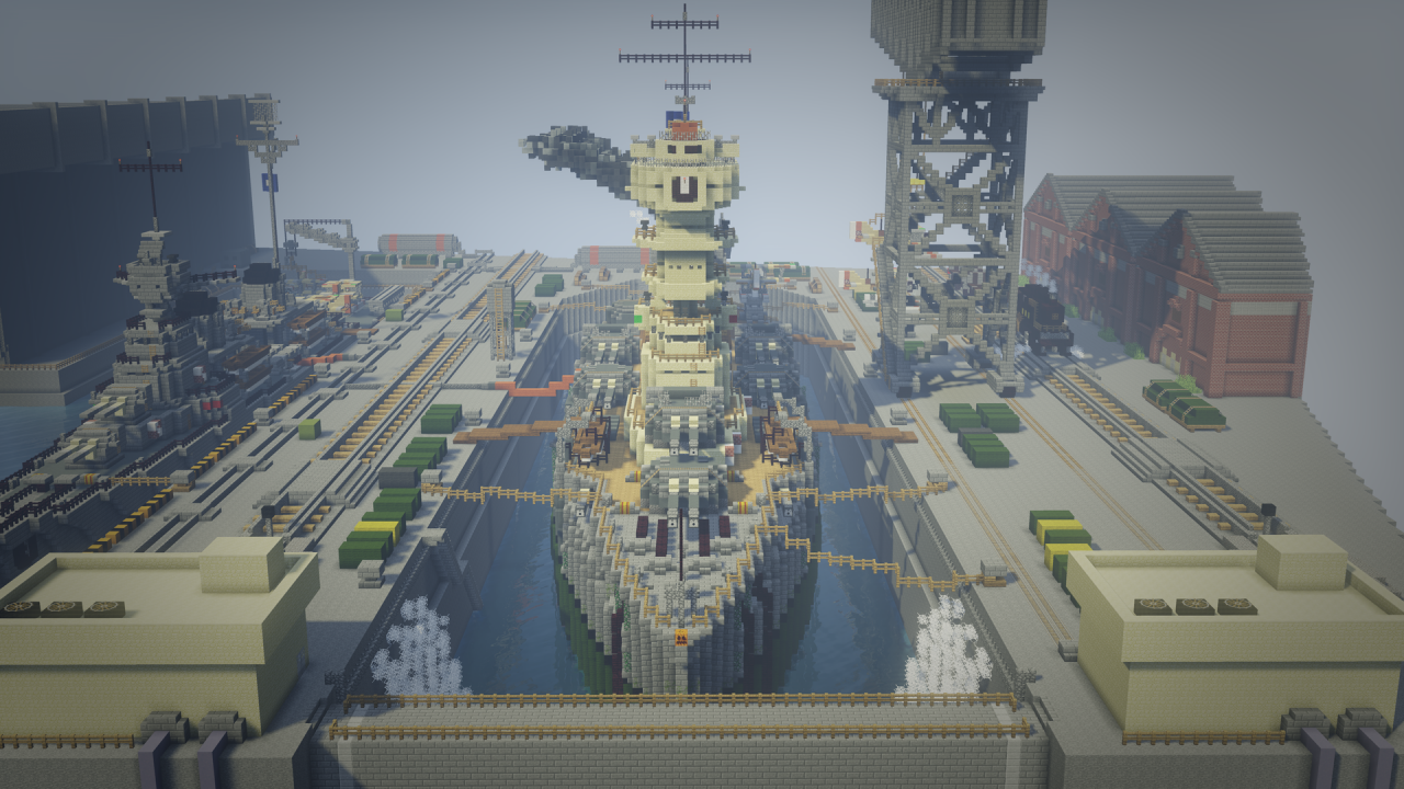 Naval port model in minecraft Minecraft Map