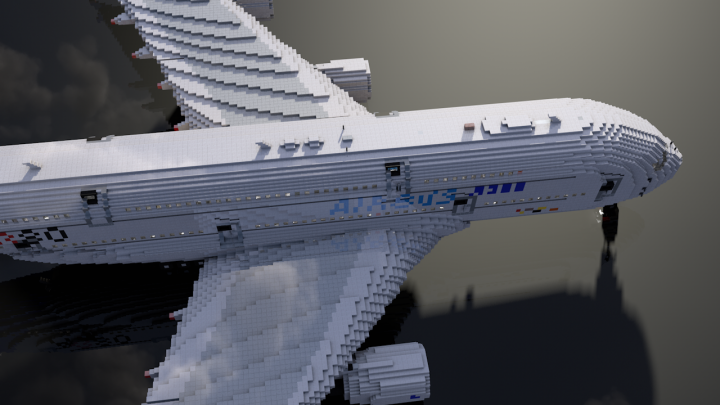 3:1 scale Airbus A380 Minecraft Map
