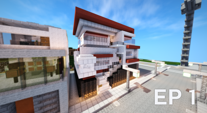 SURVIVAL Realistic Modern Redstone House Minecraft Map