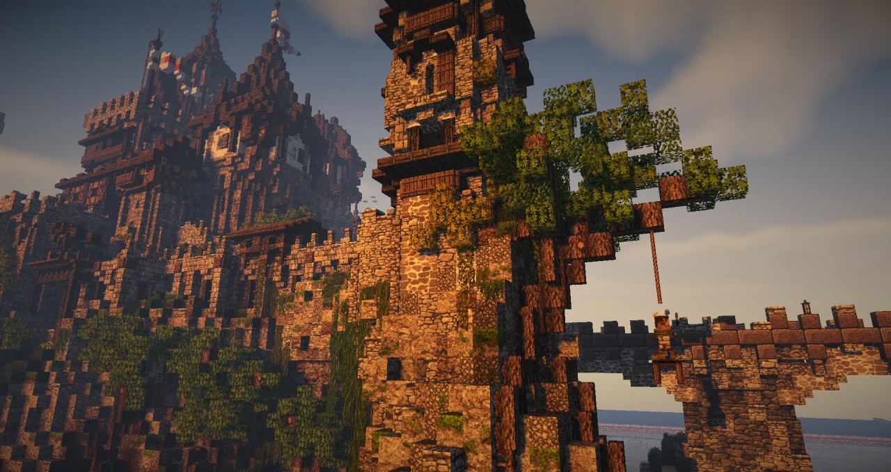 MEDITERRANEAN CASTLE BADBUILDER AND IRONFARMER Minecraft Map