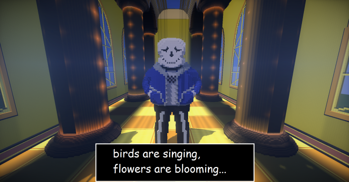 Undertale- Sans in the Judgement Hall Minecraft Map