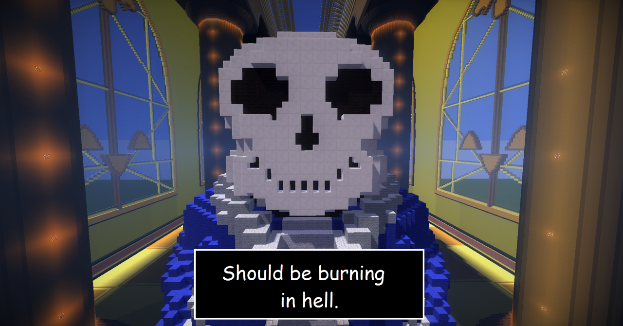 Undertale- Sans in the Judgement Hall Minecraft Map