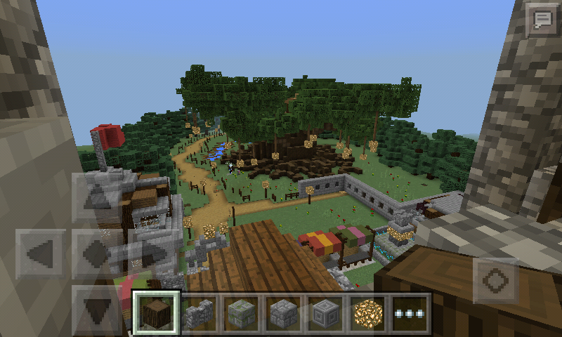 Rustic fantasy server spawn for MCPE Minecraft Map