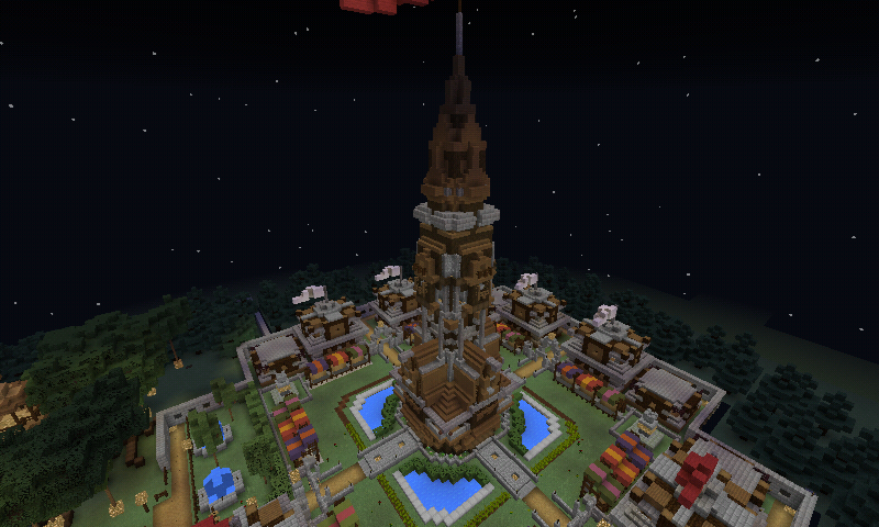 Rustic fantasy server spawn for MCPE Minecraft Map