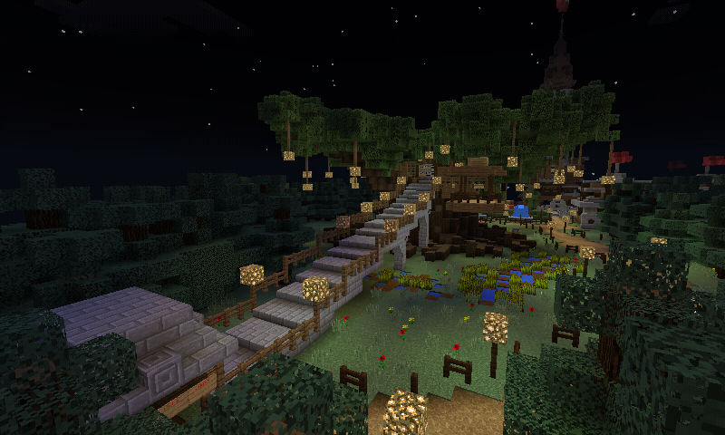 Rustic fantasy server spawn for MCPE Minecraft Map