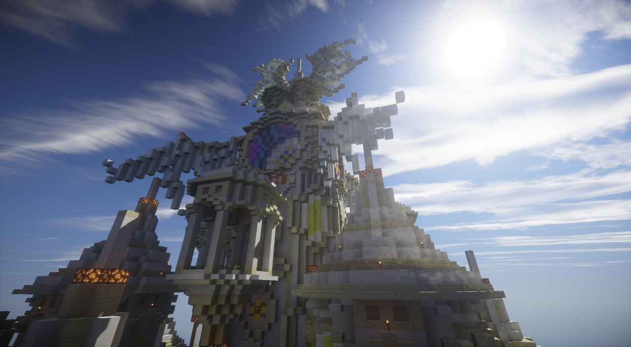 Floating Dream Palace - Server Survival Build Minecraft Map