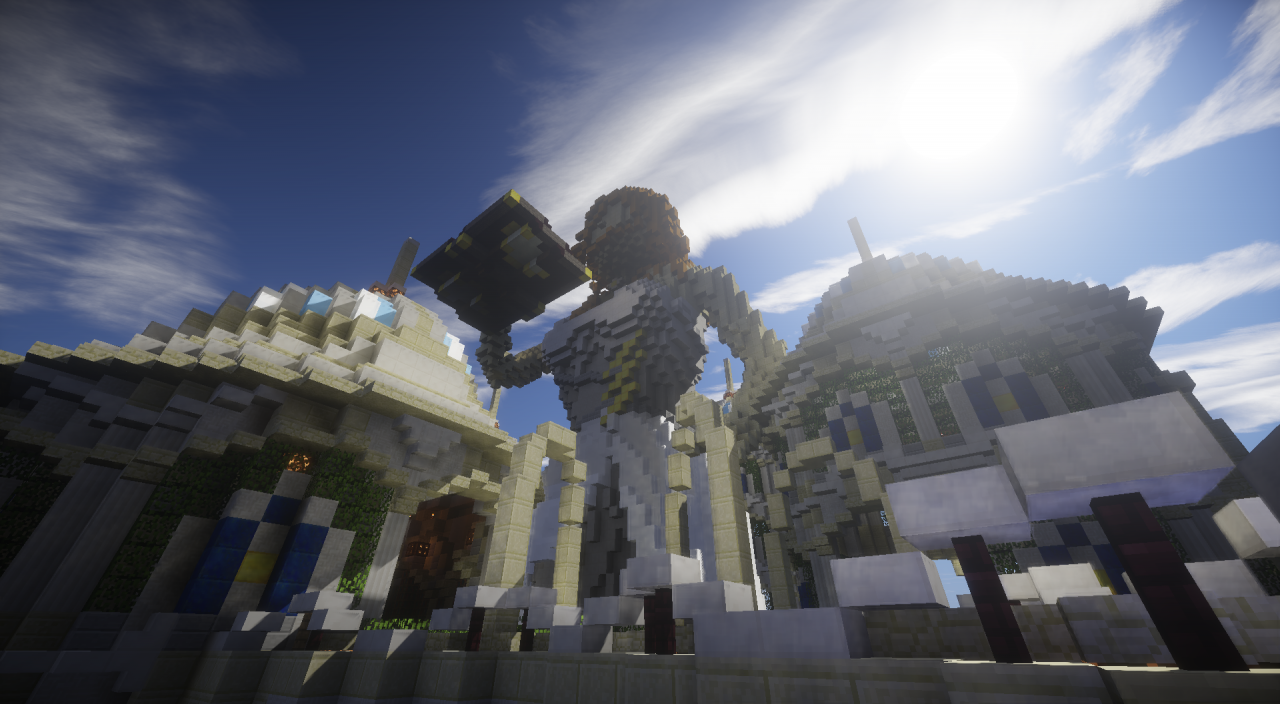 Floating Dream Palace - Server Survival Build Minecraft Map