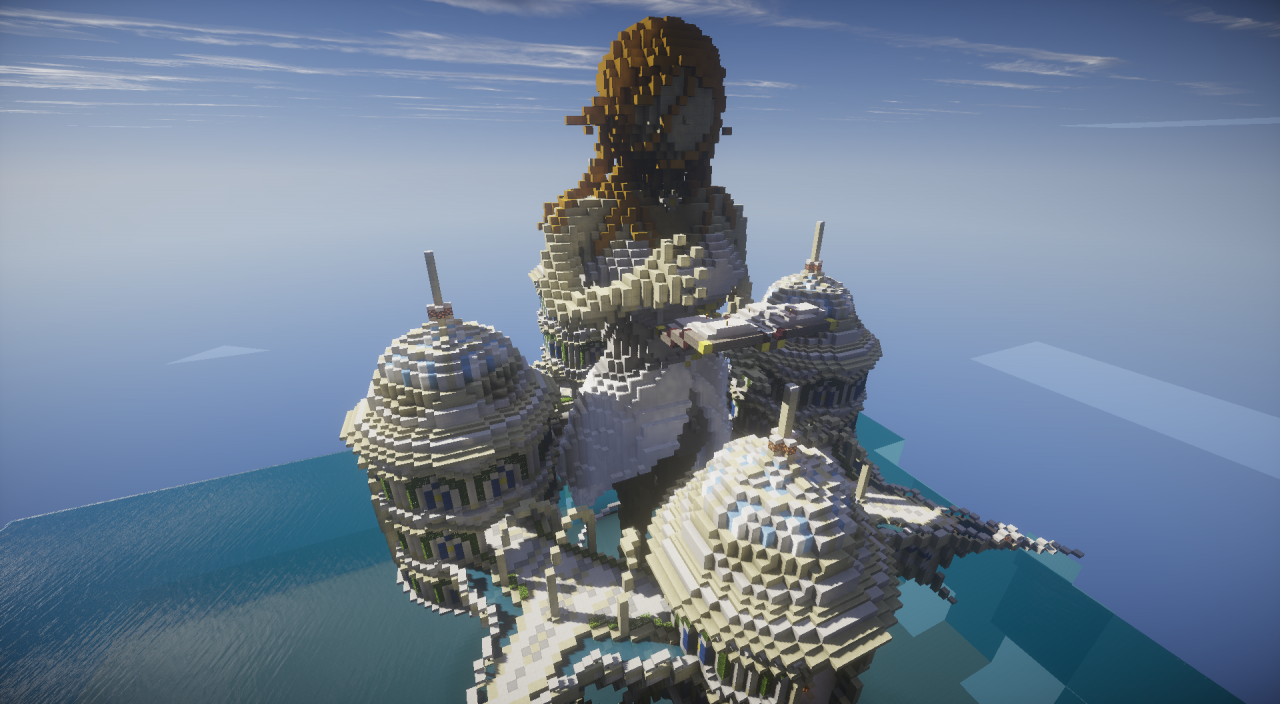 Floating Dream Palace - Server Survival Build Minecraft Map