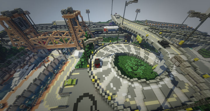 Highway ramp and infrastructures Minecraft Map