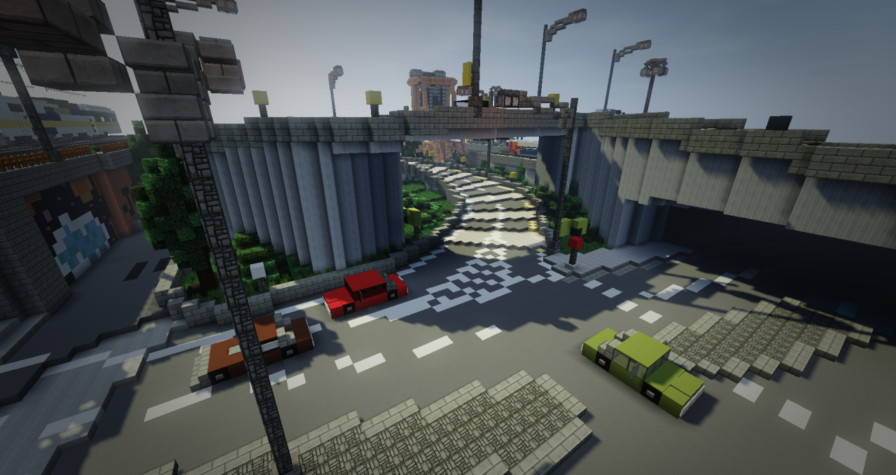 Highway ramp and infrastructures Minecraft Map