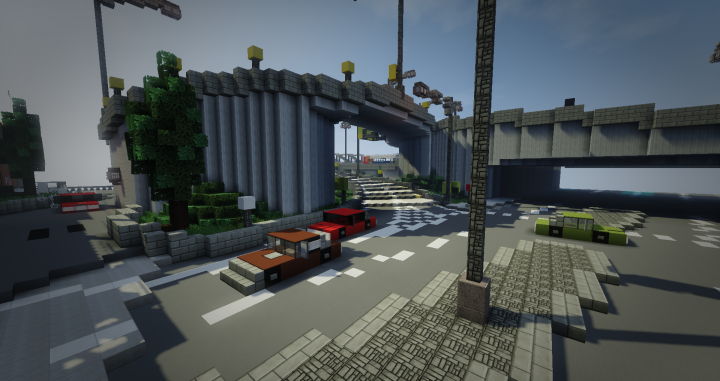 Highway ramp and infrastructures Minecraft Map