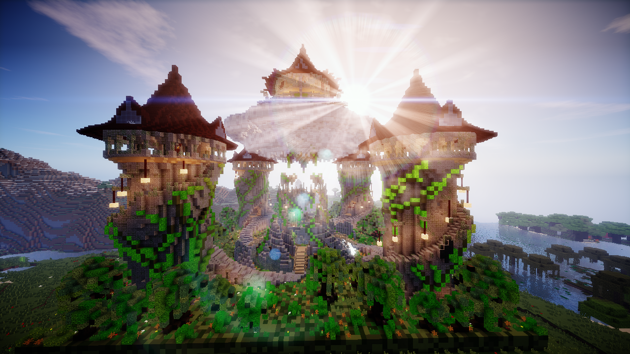 Epic faction spawn - Witch City + free download Minecraft Map