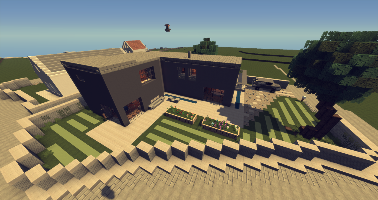 'Swedish' modern house. Minecraft Map