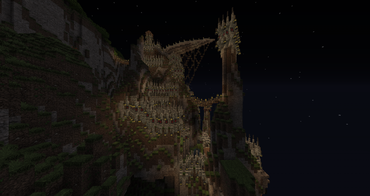 Dwarf Mountain Castle-Use for Customization Minecraft Map