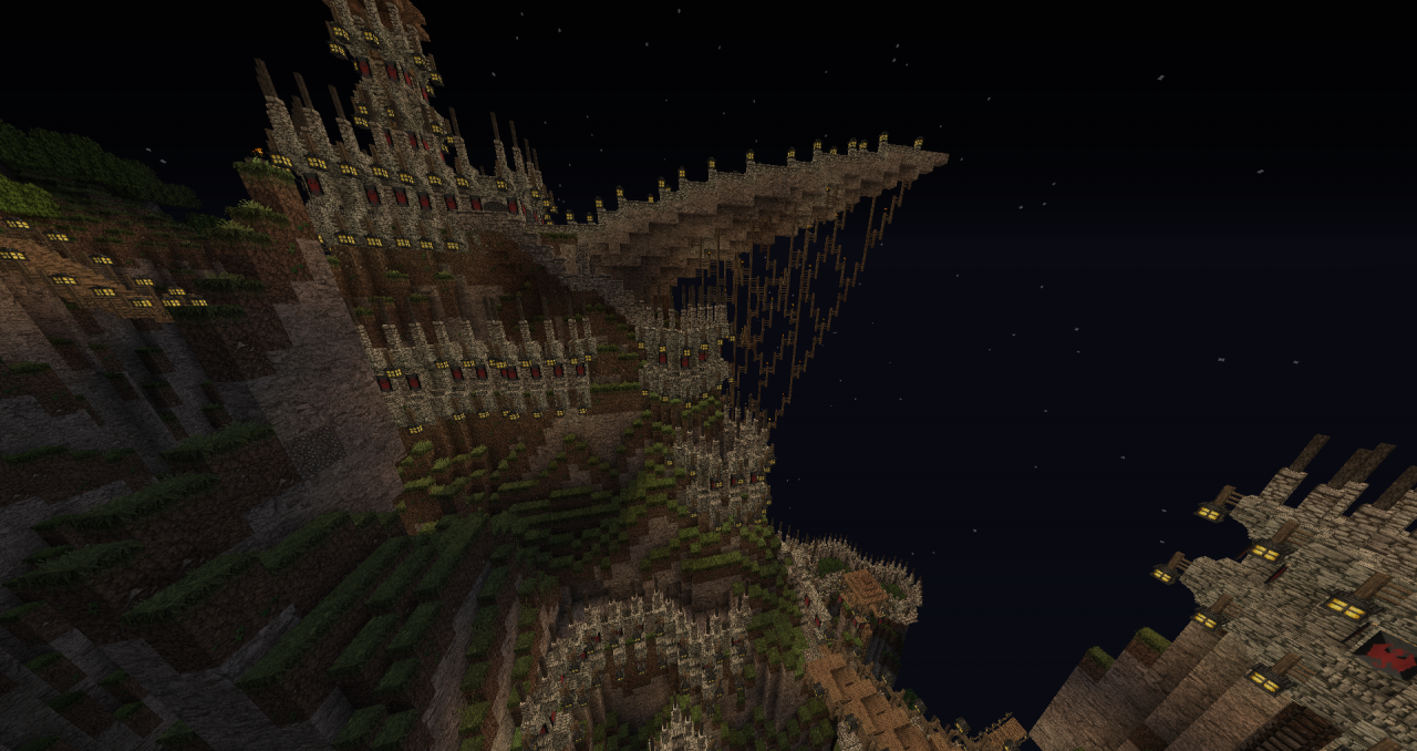 Dwarf Mountain Castle-Use for Customization Minecraft Map